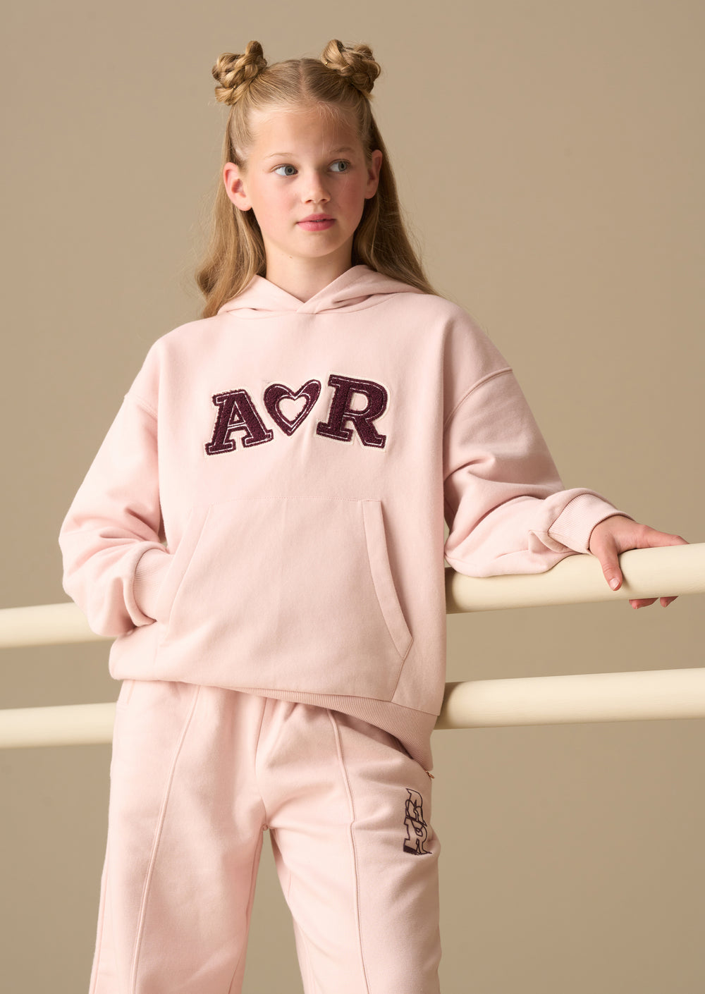 Girls Pink Oversized Sporty Hoody | Angel & Rocket