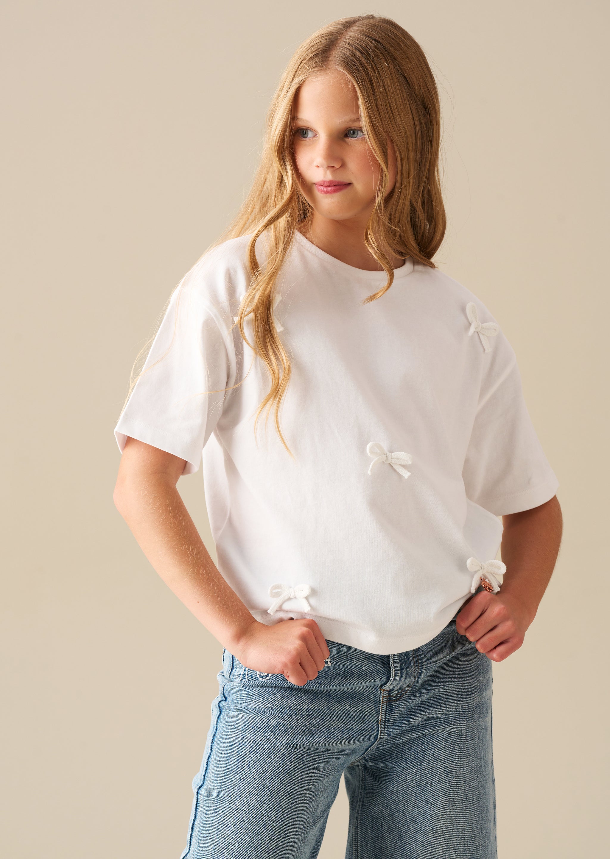 Girls Bow T-Shirt | Angel & Rocket