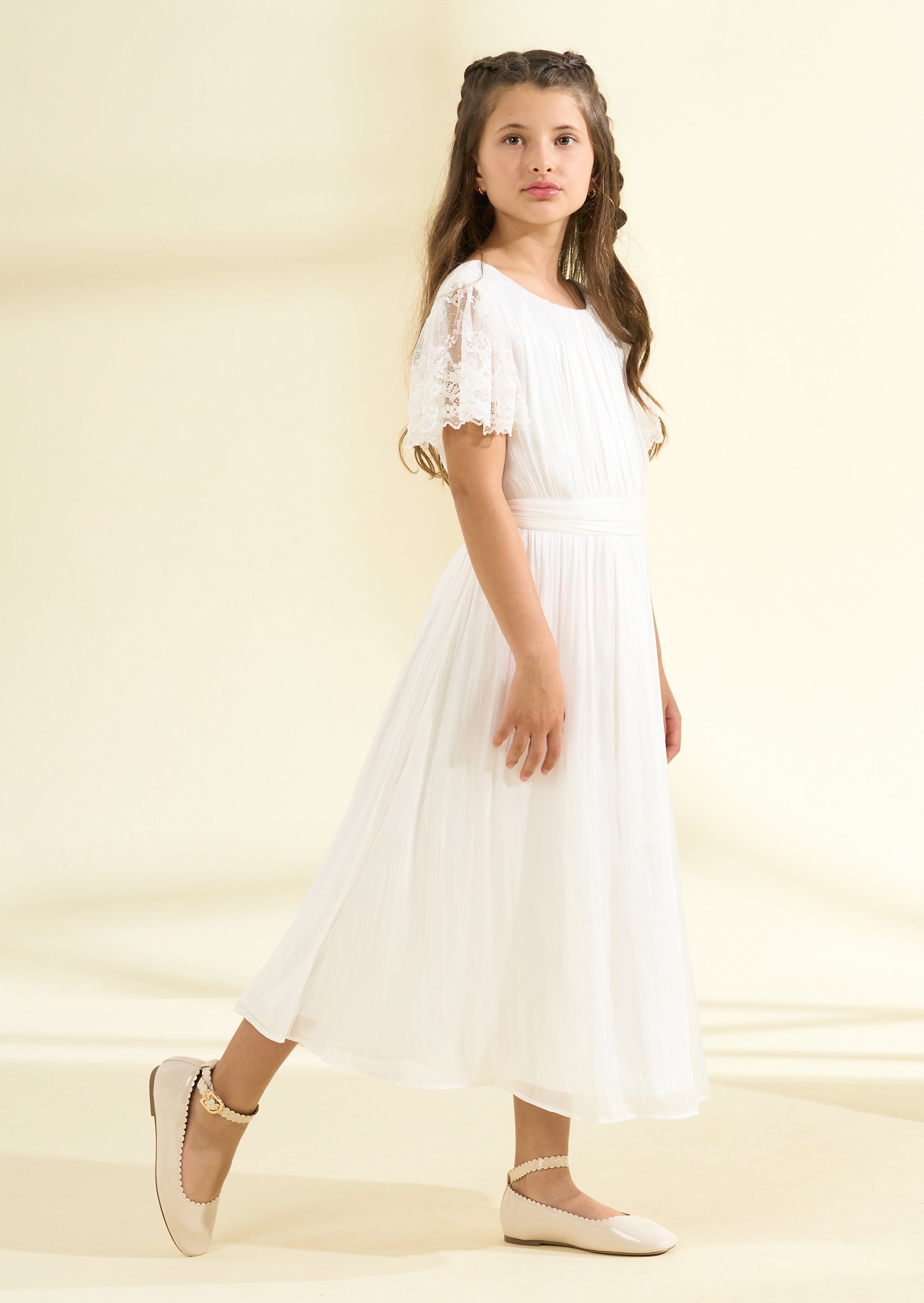 Flower Girl Dress Long Sleeve Lace | Angel & Rocket