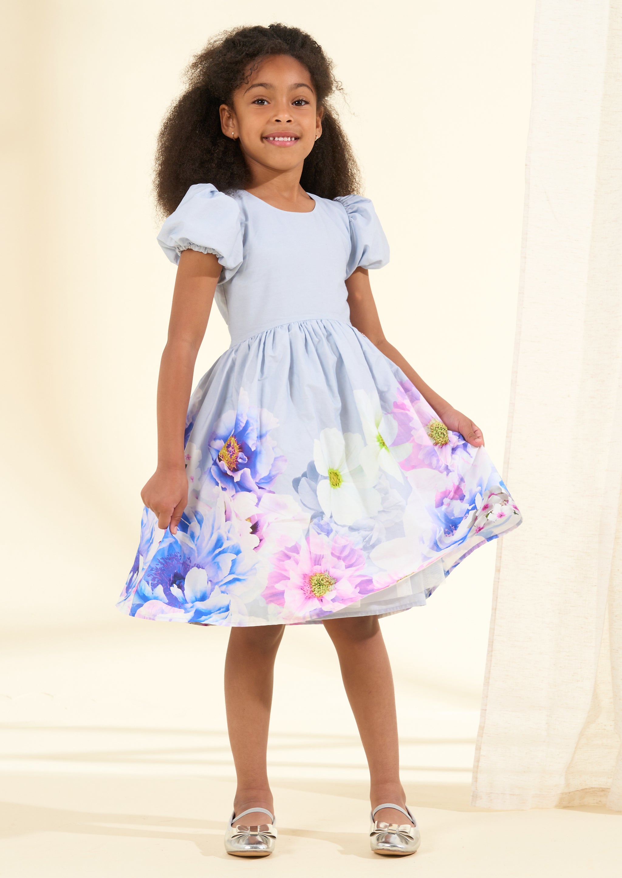 Girls Blue Party Dress | Angel & Rocket