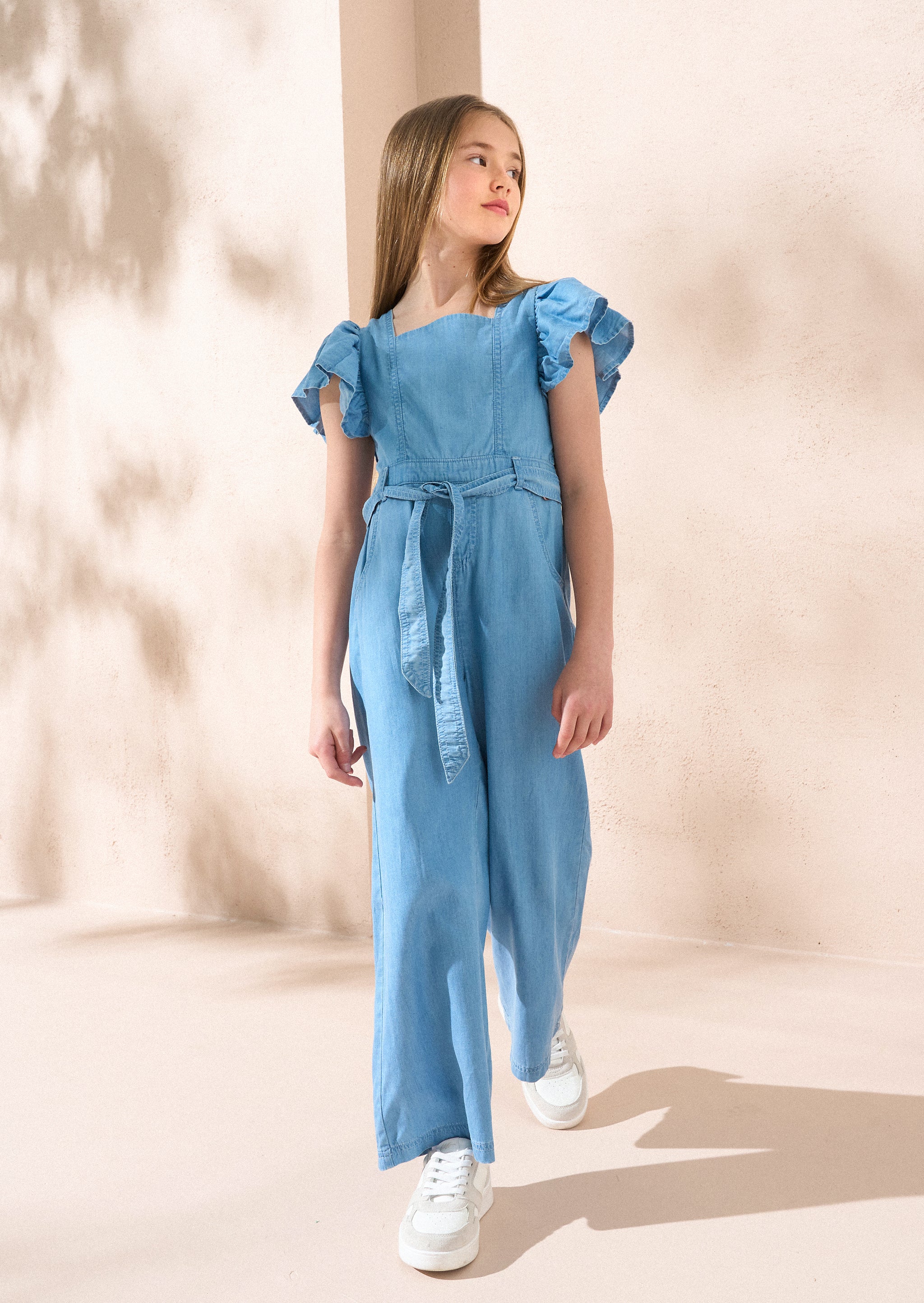 Girls Denim Jumpsuit | Angel & Rocket