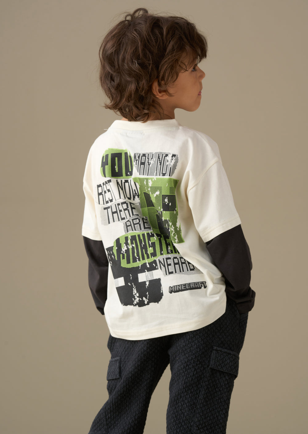 Boys White Minecraft Graphic Tee | Angel & Rocket