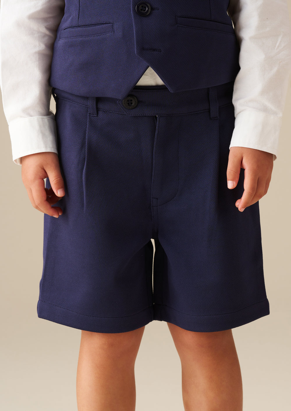 Pantalones cortos de ocasión azul marino para niños | Angel & Rocket