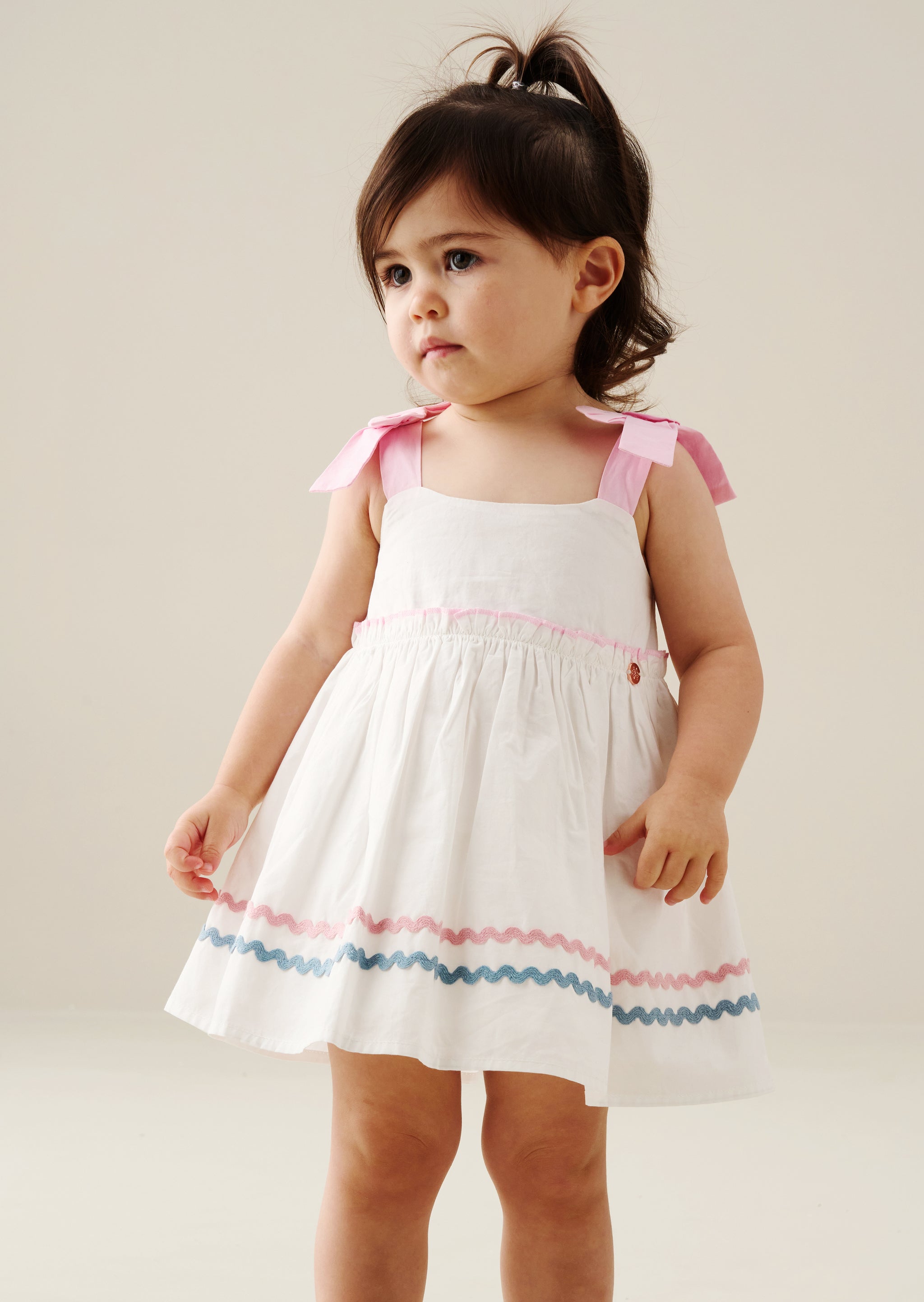 Baby Girls Ric Rac Trim Sundress & Bloomers | Angel & Rocket