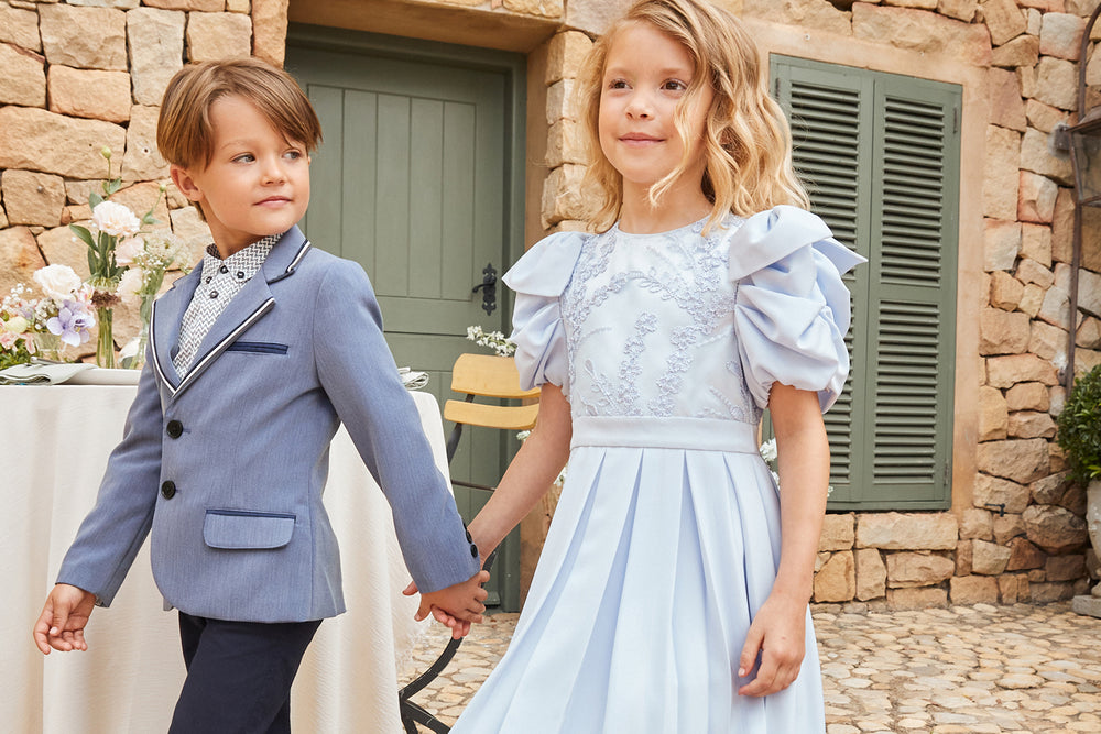 Pantalones cortos de ocasión azul marino para niños | Angel & Rocket