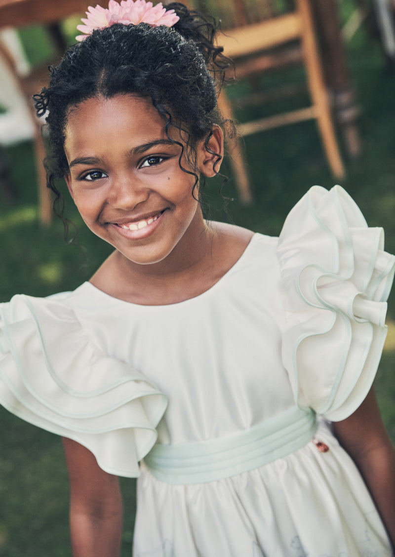 Girls Ivory Dress | Angel & Rocket
